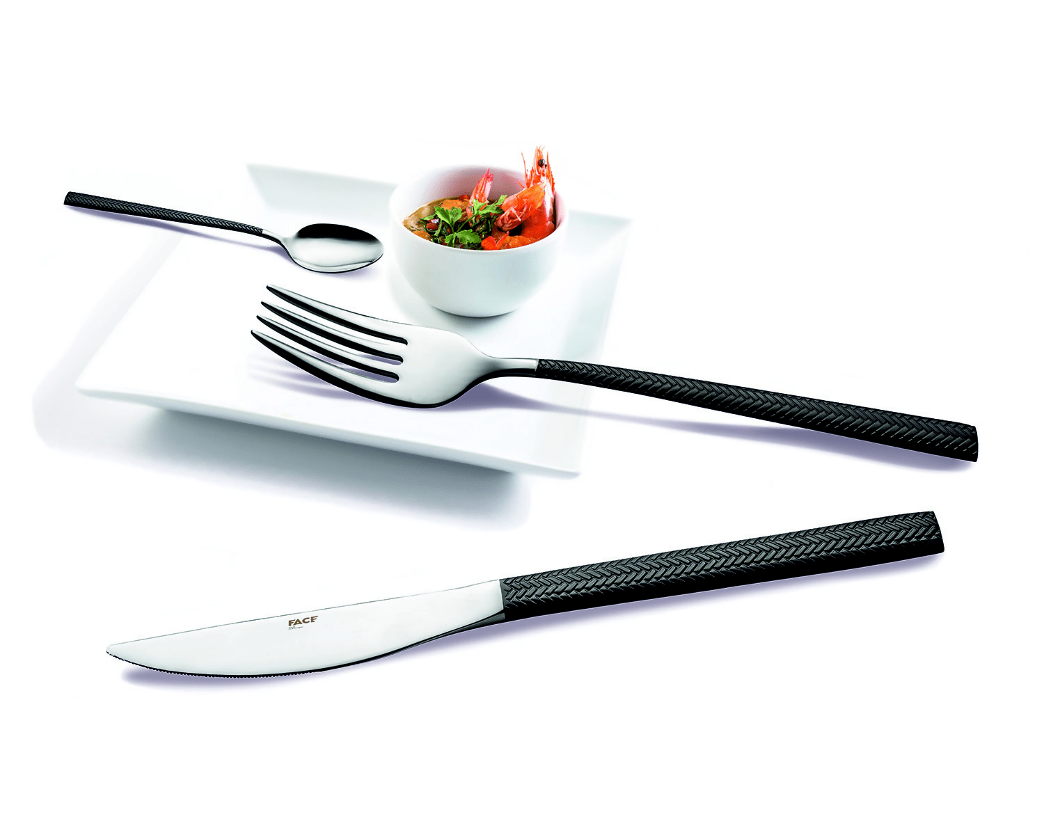 HERA - Shiny Black PVD Handle - Face Cutelarias